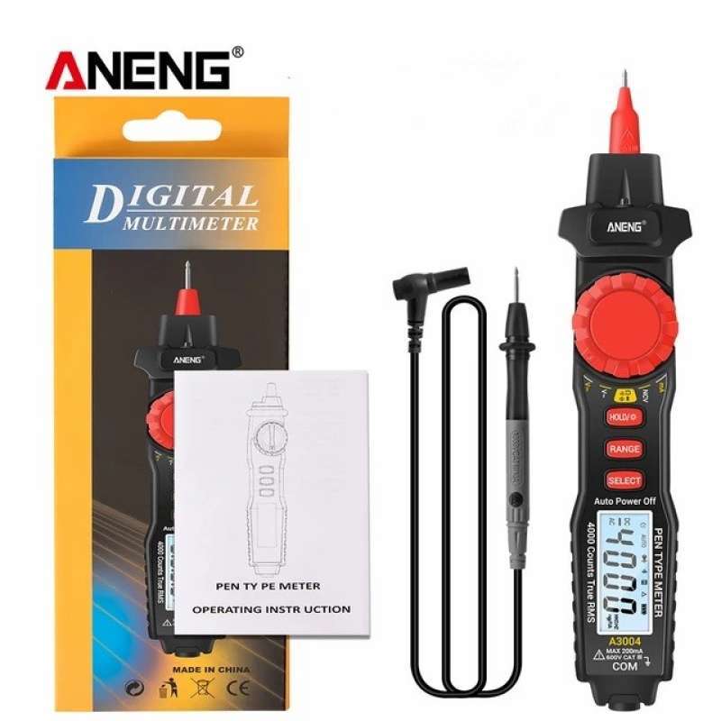 Promo Aneng Tester Pen Tespen Digital Multimeter Mini Auto Range Ac Dc ...