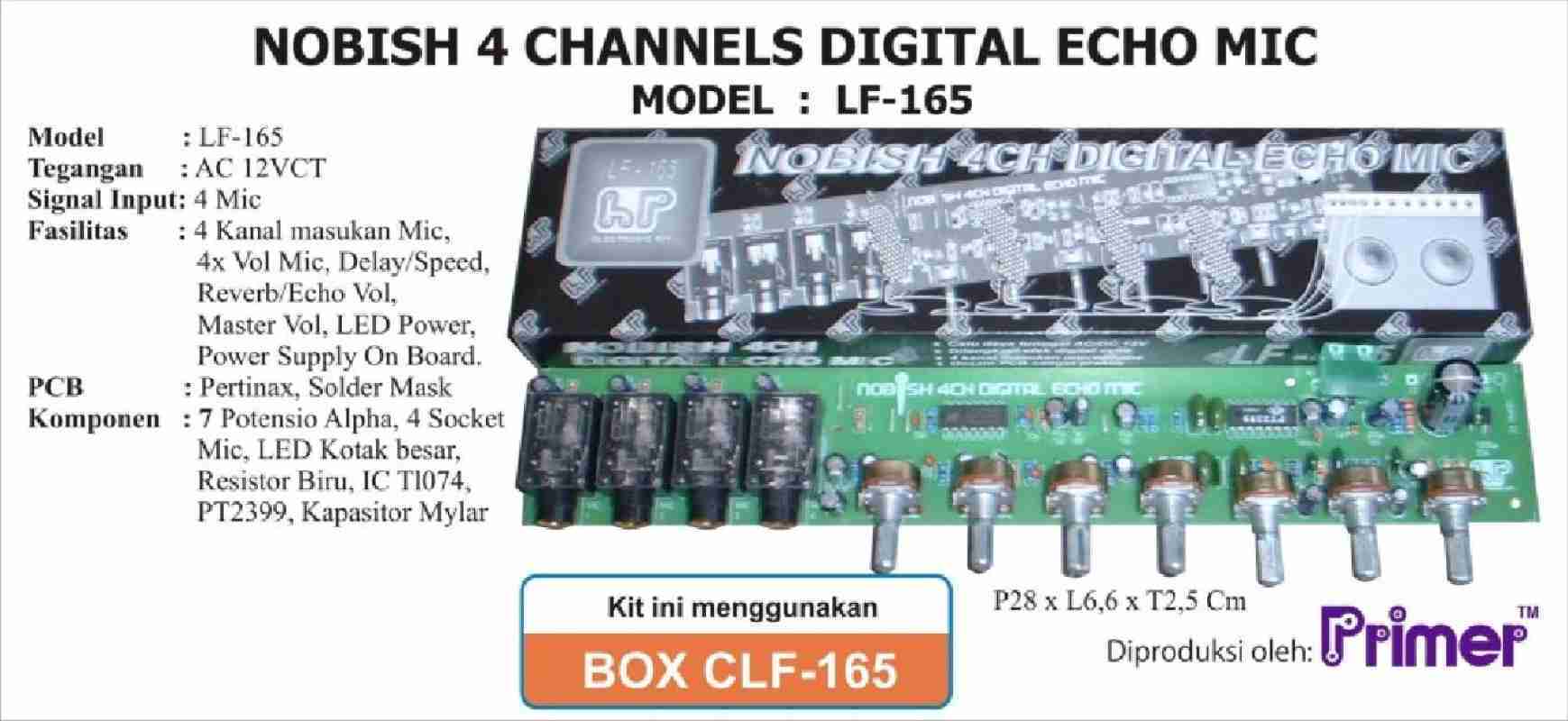 Jual Kit Digital echo Mic 4 channel type LF 165 di Seller Ringtronic ...