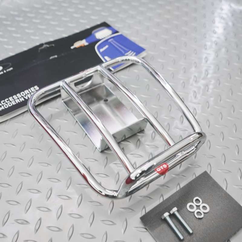 Jual Luggage Carrier Mini Rear Rack Sip Chrome Vespa Gt Series Gts Gtv ...