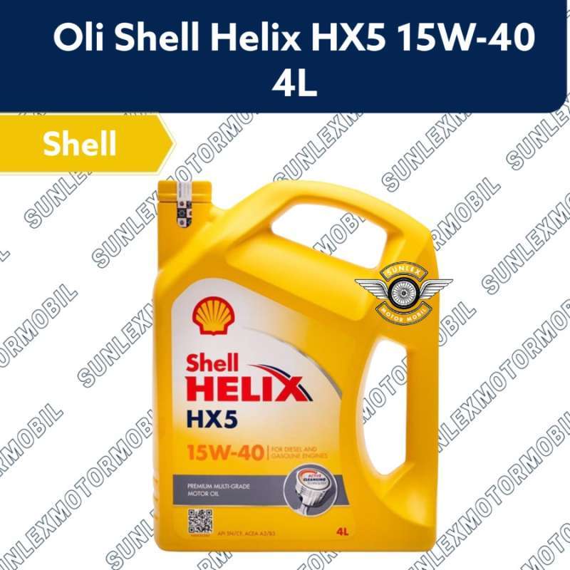 Promo Oli Mesin Mobil Shell Helix Hx5 4liter 4l 15w-40oli Mesin Mobil ...