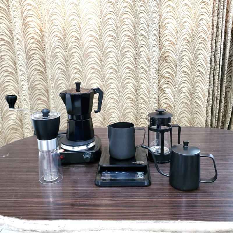 Jual Perlengkapan Kopi Edisi Warna Hitam. Black Edition Coffee Maker ...