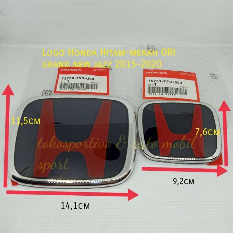 Jual Logo EmbLem Huruf Lambang Honda Hitam Grand New jazz ORI 2015-2020 ...