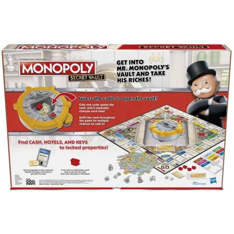 Jual Hasbro Monopoly Secret Vault Board Game Original Mainan Keluarga ...