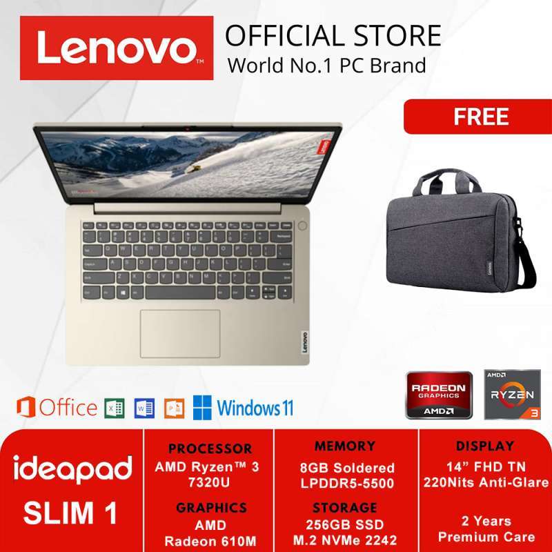 Jual LENOVO IDEAPAD SLIM 1 14AMN7 3KID RYZEN 3 7320U 8GB 512GB WIN 11 ...