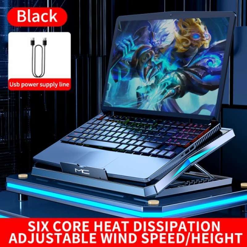 Jual Mc Q3 Stand Laptop 6 Kipas Pendingin Notebook Gaming Cooling Pad ...