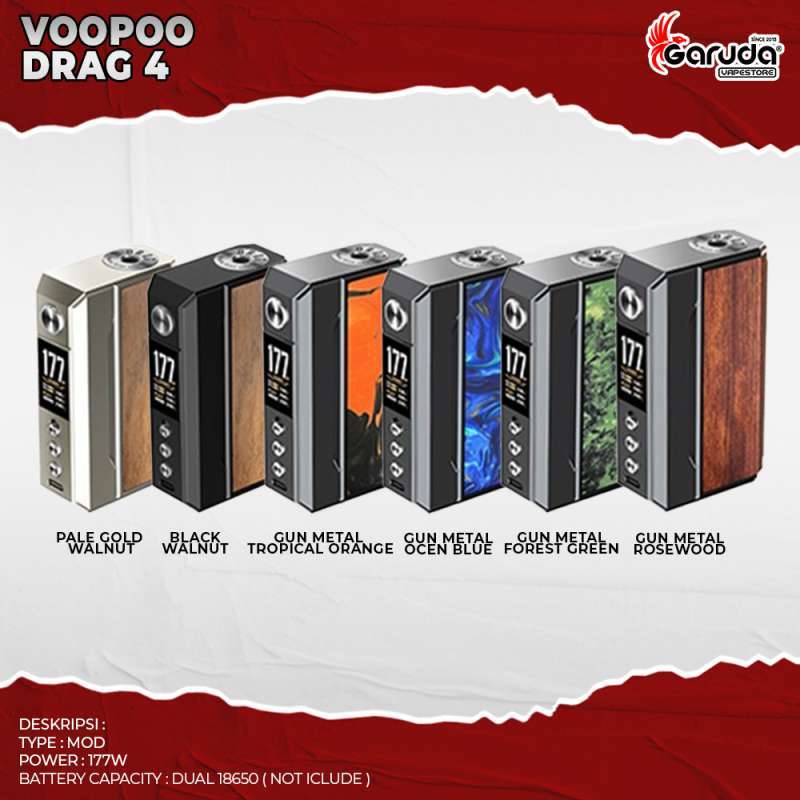 Jual Mod Drag 4 By Voopoo 100% Authentic di Seller Garuda Vape Store ...