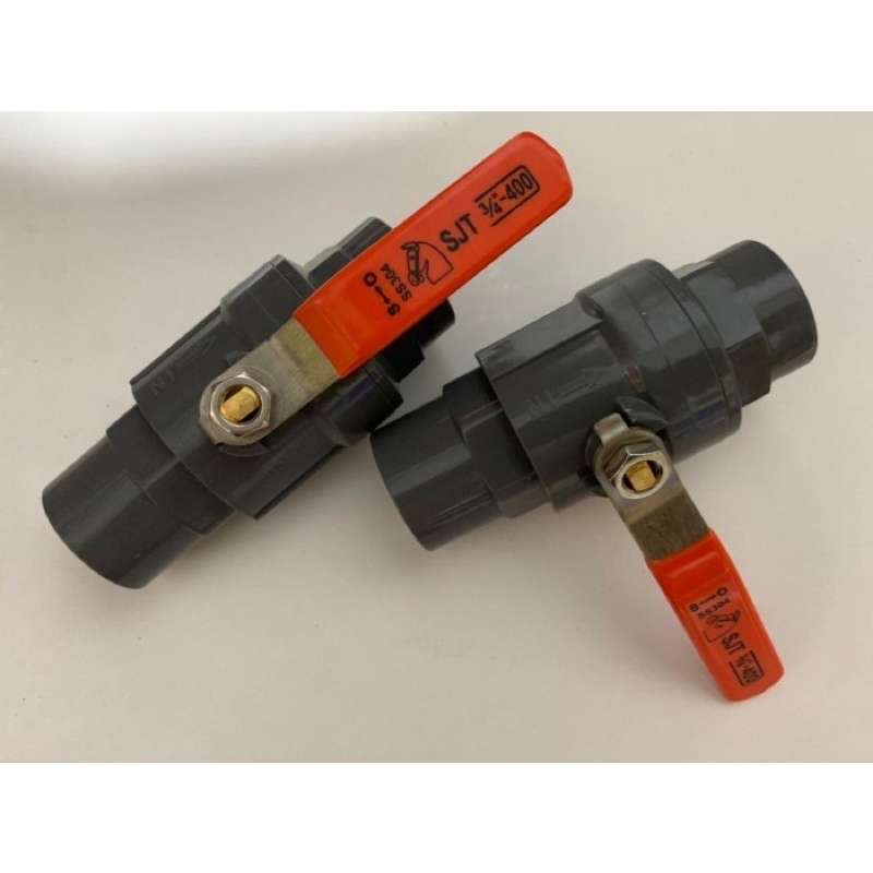 Jual BALL VALVE PVC GAGANG BESI SJT 3/4 / STOP KRAN GAGANG BESI SJT 3/4 di Seller Perdana ...