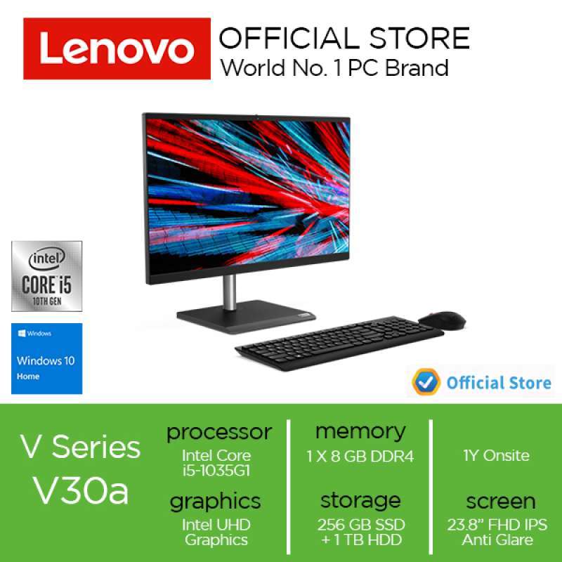 Jual Lenovo Aio V30a-24iil Core I5-1035g1 8gb 256 Ssd + 1t Hdd W10 Di ...