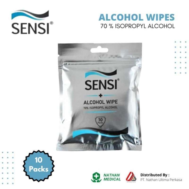 Jual SENSI ALCOHOL WIPES 70% ISOPROPYL ALCOHOL/ TISSUE BASAH SENSI ISI ...