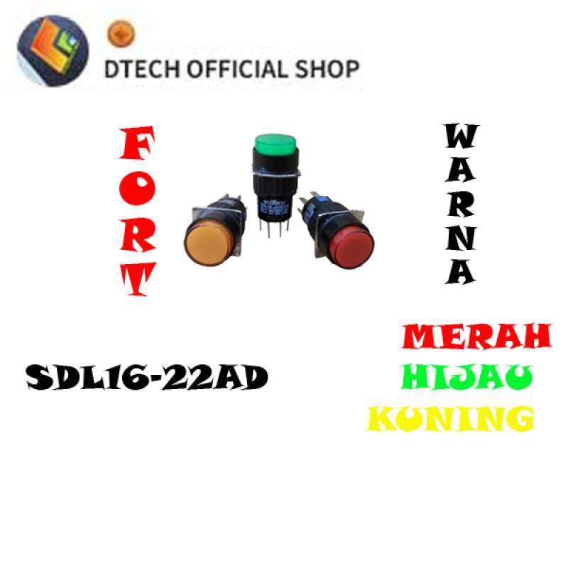 Jual Fort Illuminated Push Button Led 16mm Sdl16-22ad - Merah Di Seller ...