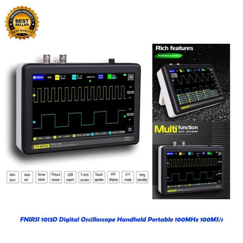 Jual Fnirsi 1013d Osciloscop Oscilloscope Osiloskop Digital 100mhz ...