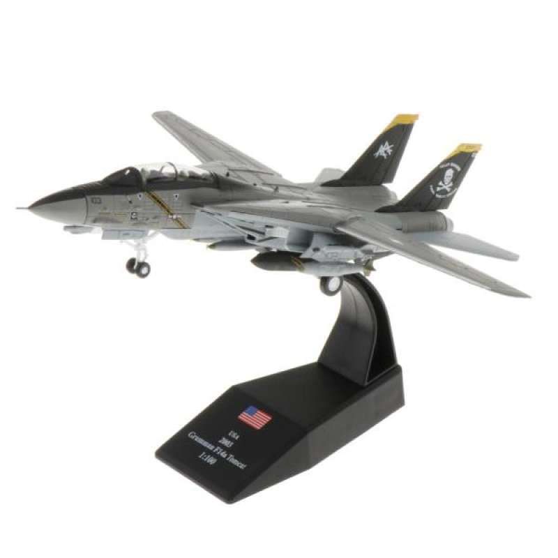 Jual 1:100 Diecast Military Model Toy F-14 Tomcat Super Flanker Jet ...