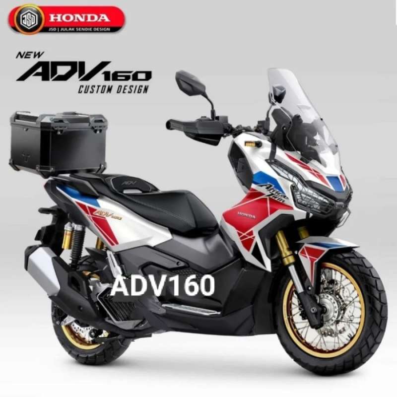Jual Striping Cutting Sticker Honda Adv 160 Red Blue di Seller KING ...