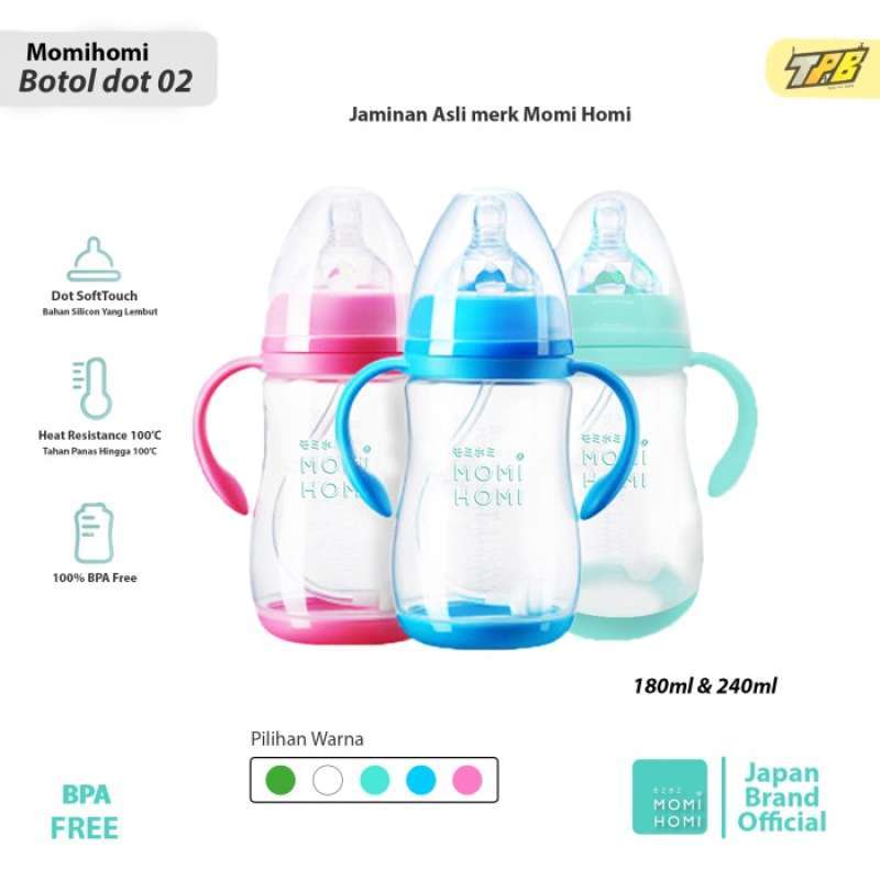 Jual Momihomi Botol Dot Susu Bayi Slim Wideneck 180 Ml Ppsu Tahan Panas ...