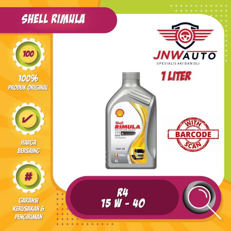 Promo Shell Rimula R4X 15W-40 - 1 LITER Diskon 23% di Seller Mqueen ...