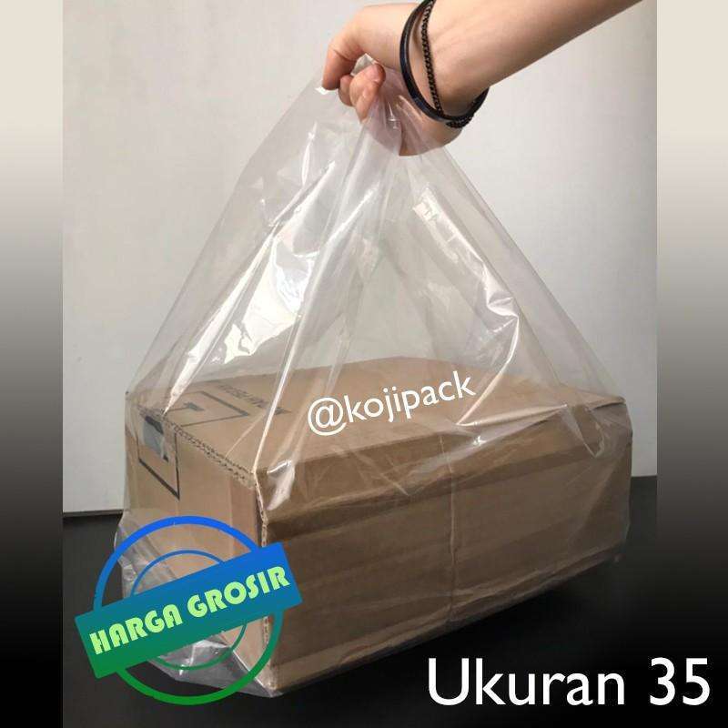 Jual Kantong Keresek Plastik Party ukuran 35 Bening PE Plastic Shopping ...