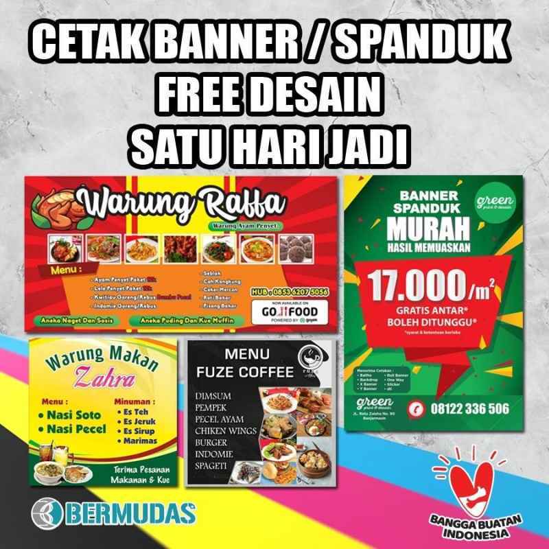 Jual Cetak Spanduk dan Banner Gratis Desain TERMURAH di Seller Bermudas ...