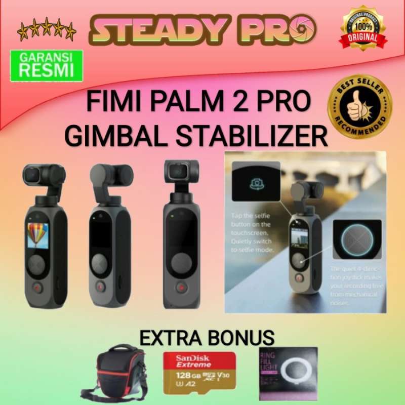 Jual Fimi Palm 2 Pro 3-Axis 4K 1/2 Cmos Sensor Gimbal Pocket Camera ...