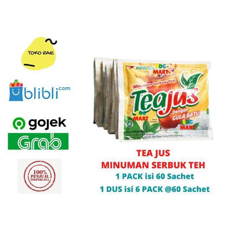 Promo TEH JUS GULA BATU 1 Dus 6 Pack @60 sachet Diskon 5% di Seller ...