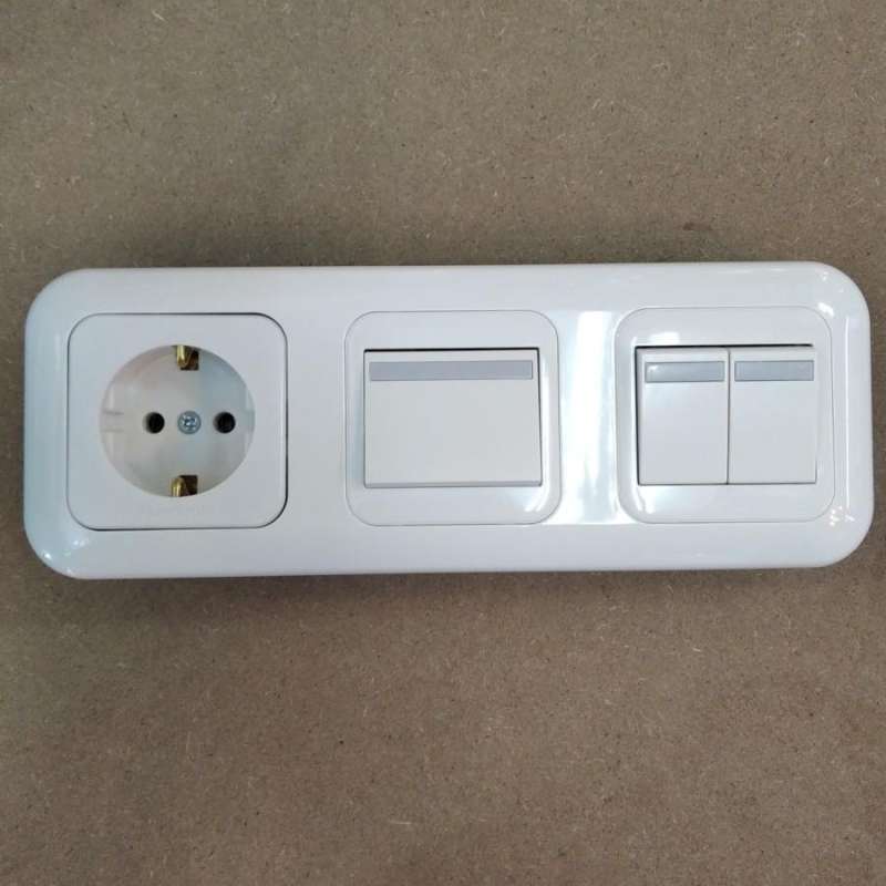 Jual Stop Kontak + Saklar Hotel Isi 3 Panasonic Wide Series 3gang Di ...