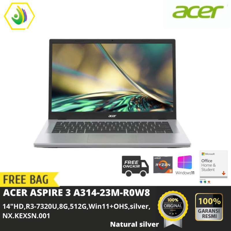 Jual Acer Aspire 3 A314-23m-r0w8 14, Hd, R3-7320u, 8g, 512g, Win11 Ohs ...