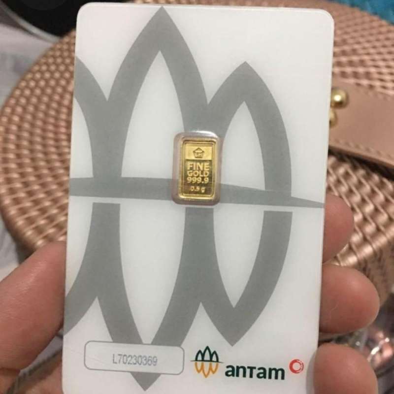 Jual Emas Antam 0.5 gr/gram/0.5g/0.5gr/ LM Murni Certi Eye di Seller ...