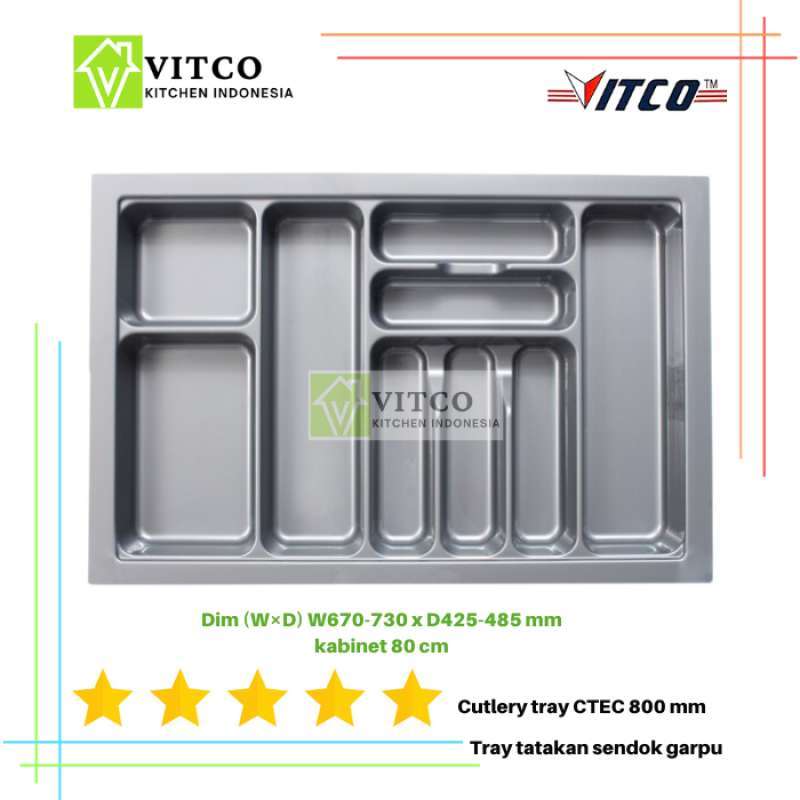Jual VITCO Cutlery Tray Organizer 800 mm / Tatakan sendok garpu/ alat ...