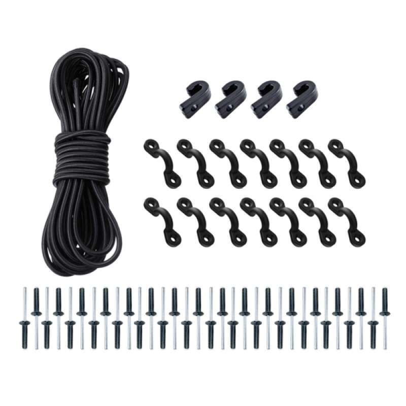 Promo Kayak Bungee Rigging Kit 8 Meters Bungee Cord Black with J Hooks ...