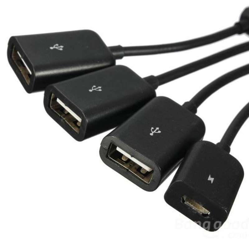 Jual Kabel Connector Sambungan Micro Usb To Usb Cabang 4 In 1 Data ...