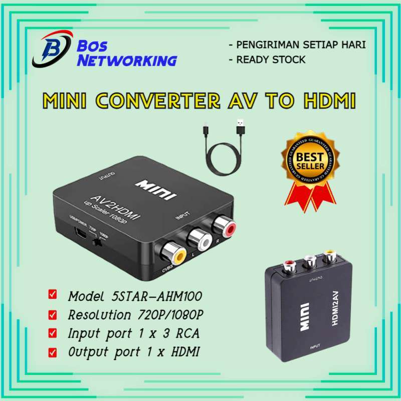 Jual Converter Mini Av To Hdmi Di Seller Bos Networking - Mangkujayan ...