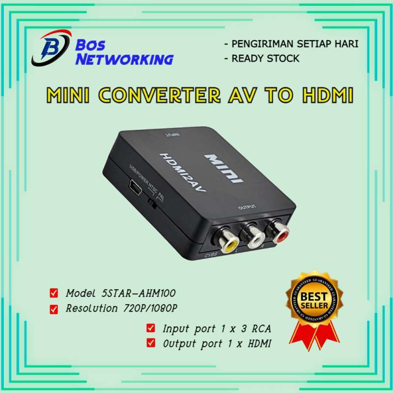 Jual Converter Mini Av To Hdmi Di Seller Bos Networking - Mangkujayan ...