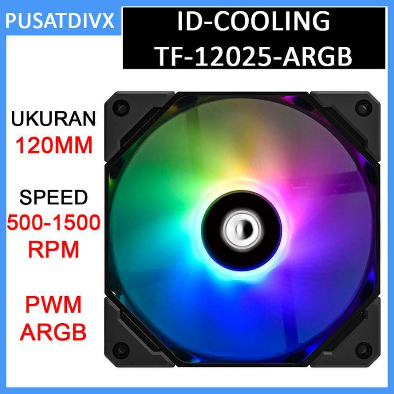 Jual PUSATDIVX ID COOLING TF 12025 ARGB 12CM PWM KIPAS CASING ID ...