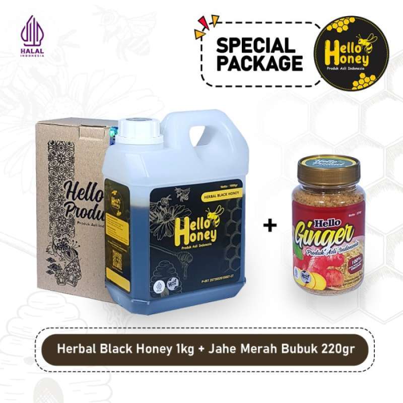 Promo Madu Hitam Herbal Premium 1 Kg & Jahe Merah Bubuk 330 Gram Diskon ...