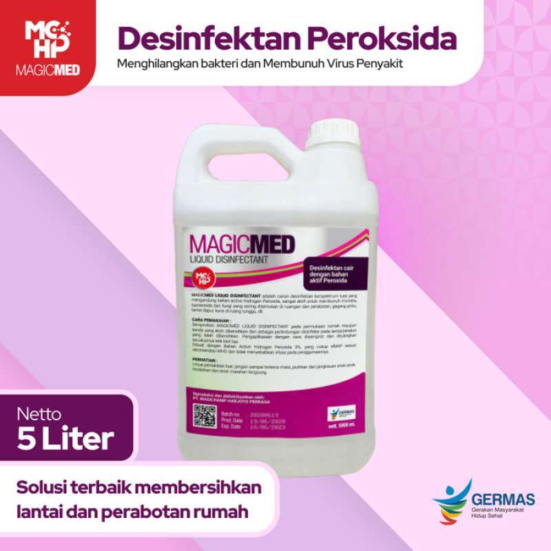 Promo Desinfektan Peroxide Magicmed 5 Liter Dengan Bahan Aktif Peroksida Diskon 14% Di Seller ...