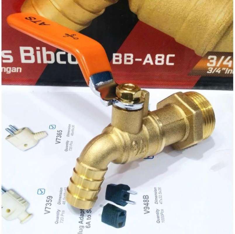 Jual Kran Tembok Kuningan ATS 1/2 in Peg Plat - Kran Taman Kuningan 1/2 ...