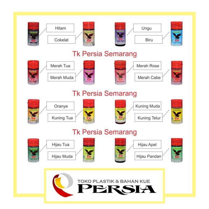 Jual Pewarna Makanan R&W RW Rajawali Botol Kecil di Seller Toko Persia ...