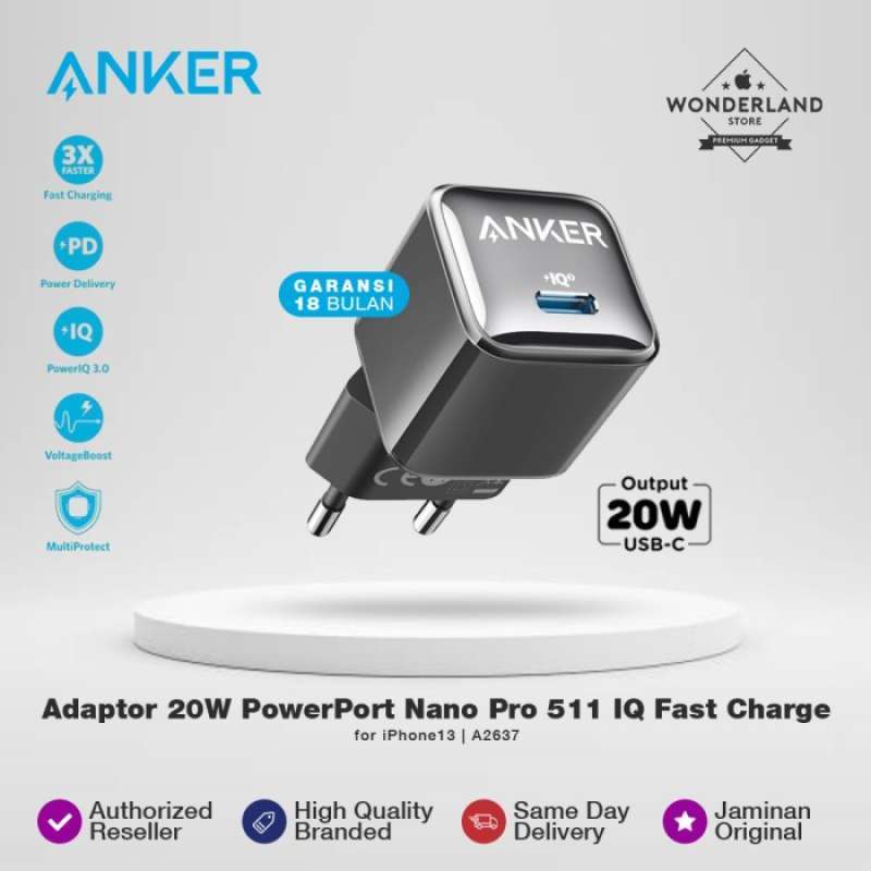 Jual Anker Adaptor USB-C 20W Powerport Nano Pro 511 IQ Fast Charging ... Jual Anker Adaptor USB-C 20W Powerport Nano Pro 511 IQ Fast Charging ...