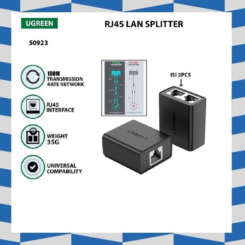 Jual Splitter 50923 RJ45 Ethernet Connector Network LAN UGREEN Adapter ...