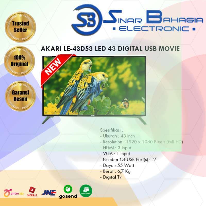Jual Akari Le-43d53 Led 43 Digital Usb Movie (new) (khusus Bandung) Di Seller Sinar Bahagia ...