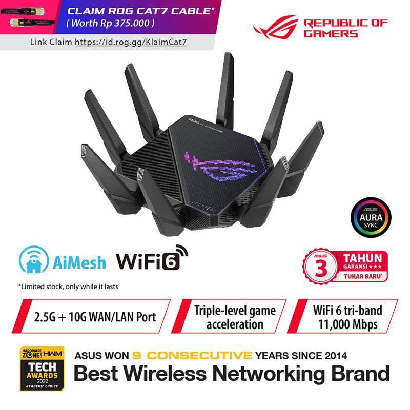 Jual Asus Rog Wifi 6 Router Original Murah - Harga Diskon Februari 2024 ...