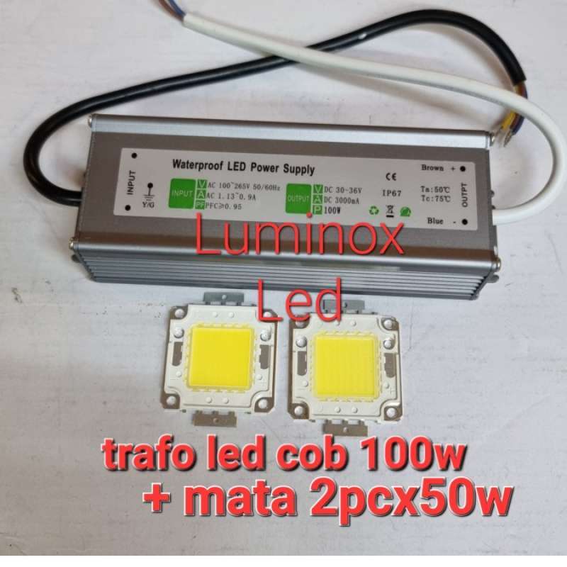 Promo Trafo Led Cob 100 Watt 100W Driver Led 100Watt Set Lampu 100 W ...
