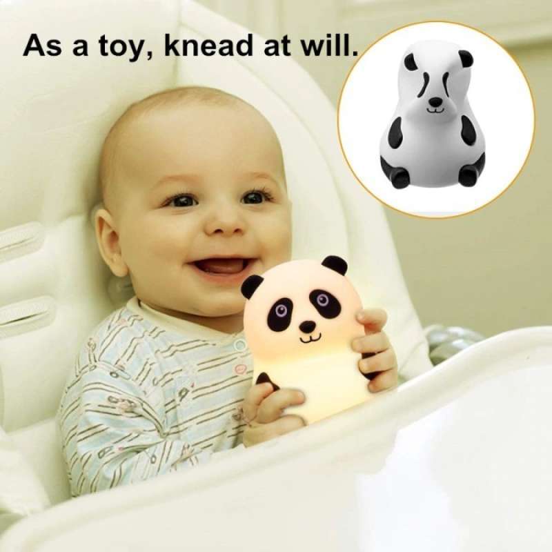 Jual Lampu Tidur Portable Panda 7 Warna / Touch Led Lamp Squishy 2 Di ...