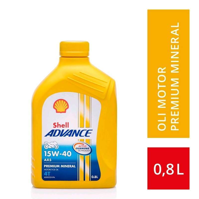 Promo Oli Motor Shell Advance 4T AX5 15W-40 (0.8L) Diskon 30% di Seller ...