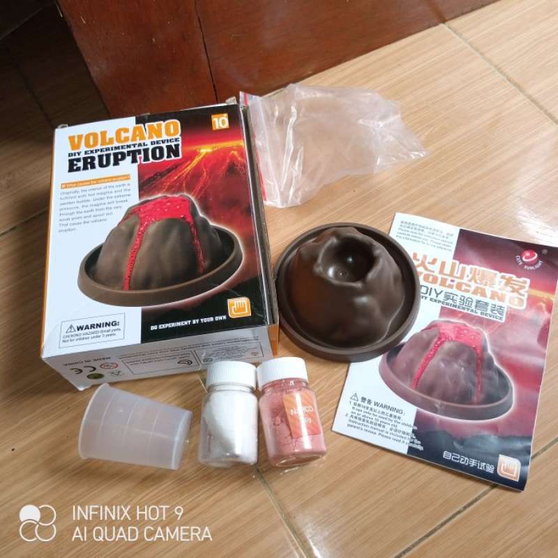 Promo Mainan Edukasi Anak 10 th eksperimen erupsi kawah gunung-volcano ...