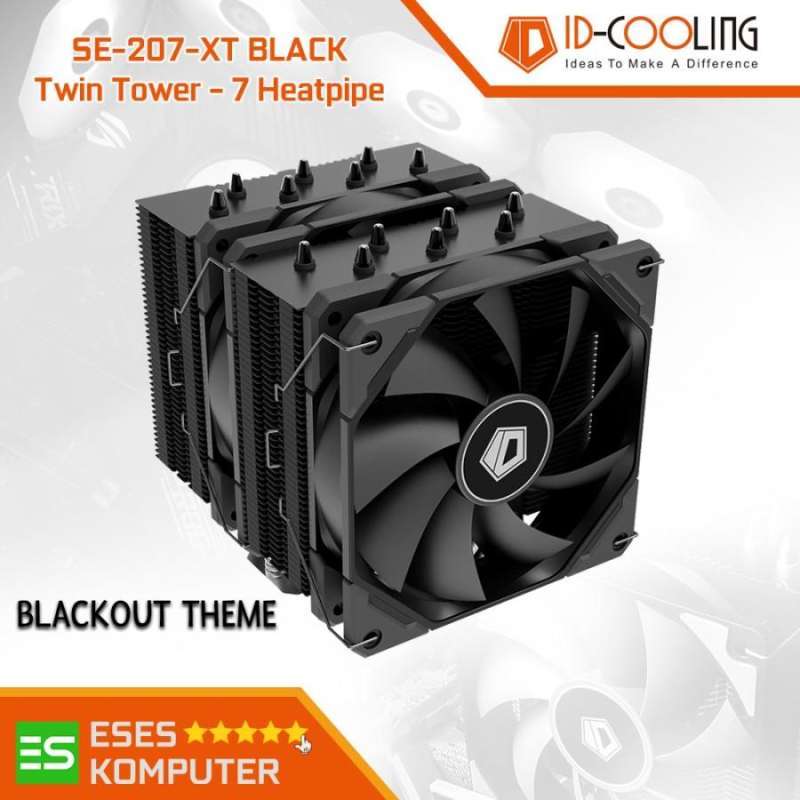 Jual ID-COOLING SE-207-XT BLACK EDITION Dual Fan CPU Cooler HSF Intel ...
