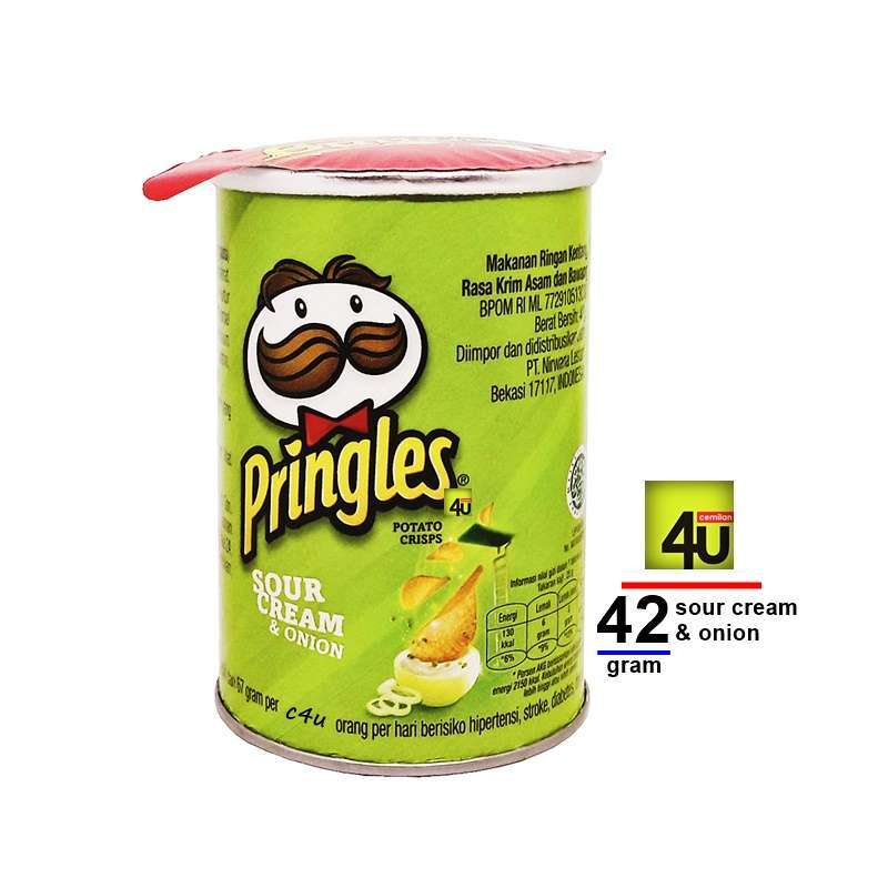 Jual Pringles Potato Chips Rasa SOUR CREAM n ONION [42 gr] Kemasan ...