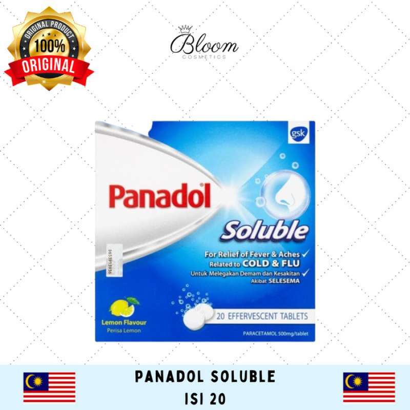 Jual Panadol Soluble 1 Box Isi 20 Original Malaysia di Seller Mimii ...