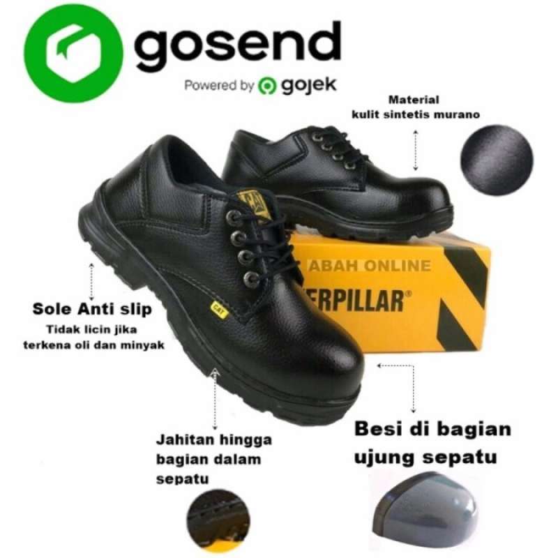 Promo Sepatu Safety Carterpilar Tali Pendek Ujung Besi / Pabrik ...