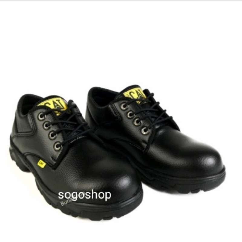 Promo sepatu safety pria pendek ujung besi kulit jeruk kerja lapangan ...
