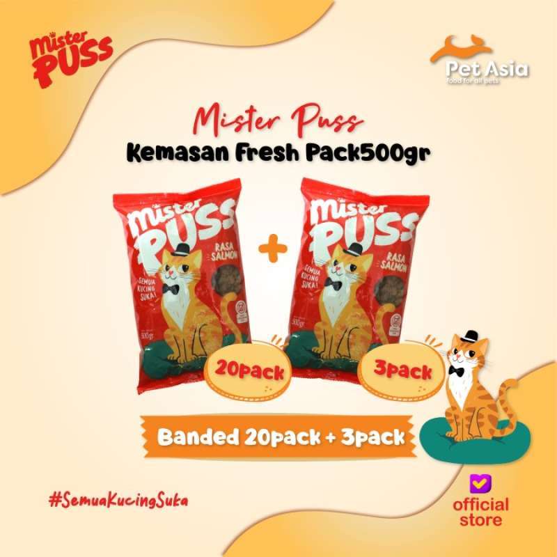 Promo 20 Pack + 3 Pack Mister Puss 500 gr (Banded Package) Diskon 23% ...
